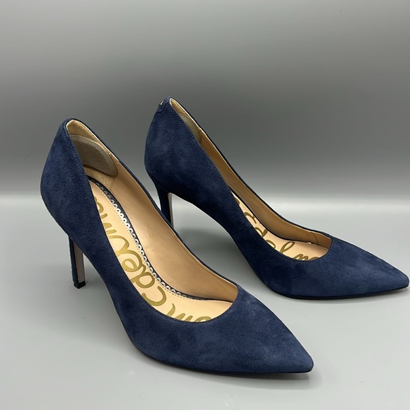 Sam Edelman | Shoes | Sam Edelman Hazel Navy Suede Leather Pointed Toe ...